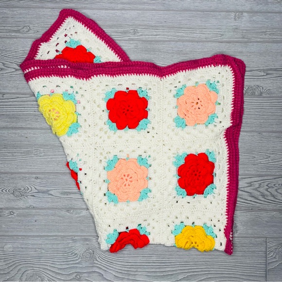 Hand Crafted | Accents | Hand Made Lap Throw A Crochet Knit Throw ...